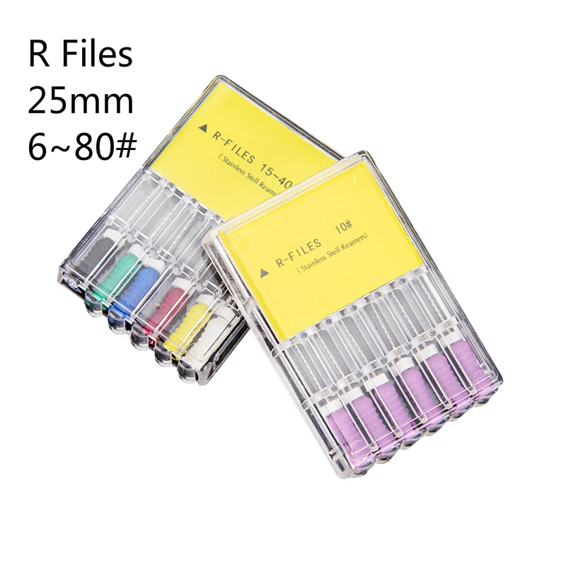 5pack-30pcs-Dentistry-R-Files-Stainless-Steel-Dental-25mm-Flexible-Endo ...