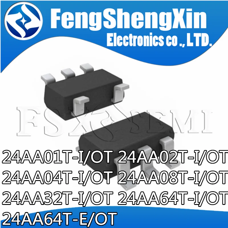 10pcs 24AA01T I/OT B1 24AA02T I/OT B2 24AA04T I/OT B3 24AA08T I/OT B4 24AA32T I/OT B6 24AA64T I ...