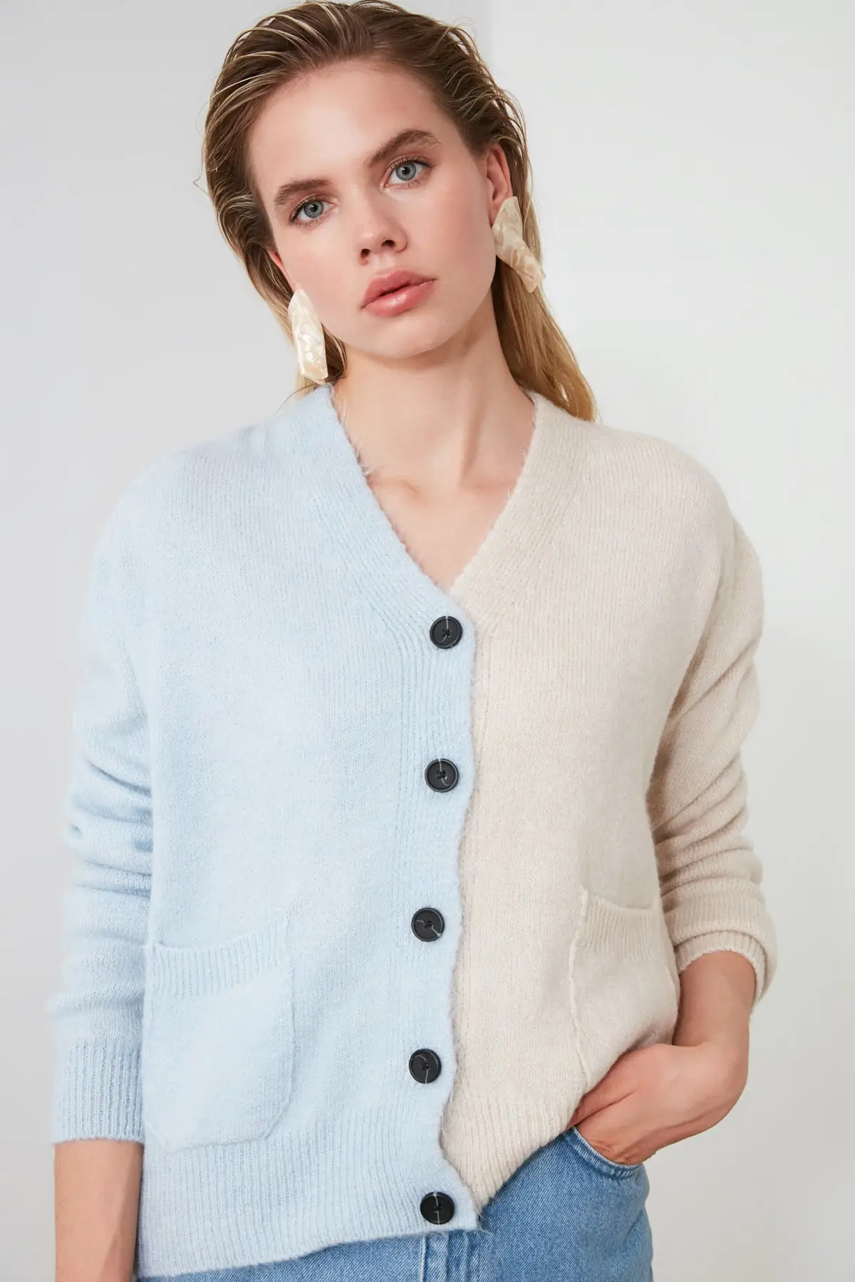 Trendyol Warna Unta Kuning Pakaian Rajut Cardigan TWOAW20FV0010 ...