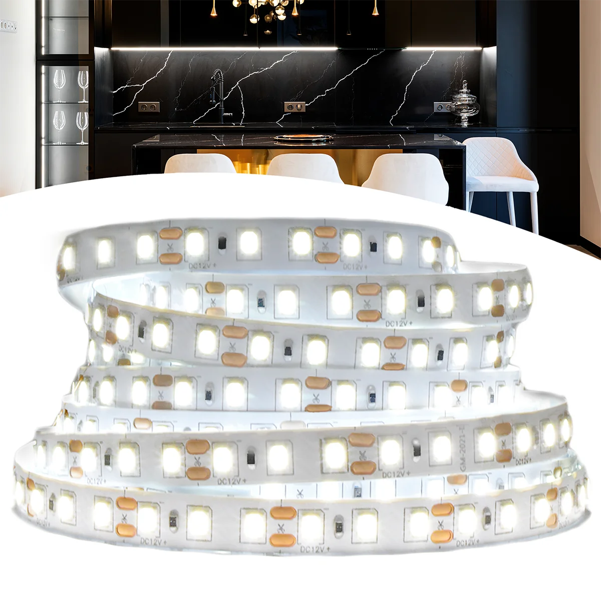 Fita Led 120leds Por Metro 12v Ip20 3528 Para Perfil 5 Metros Cor De ...