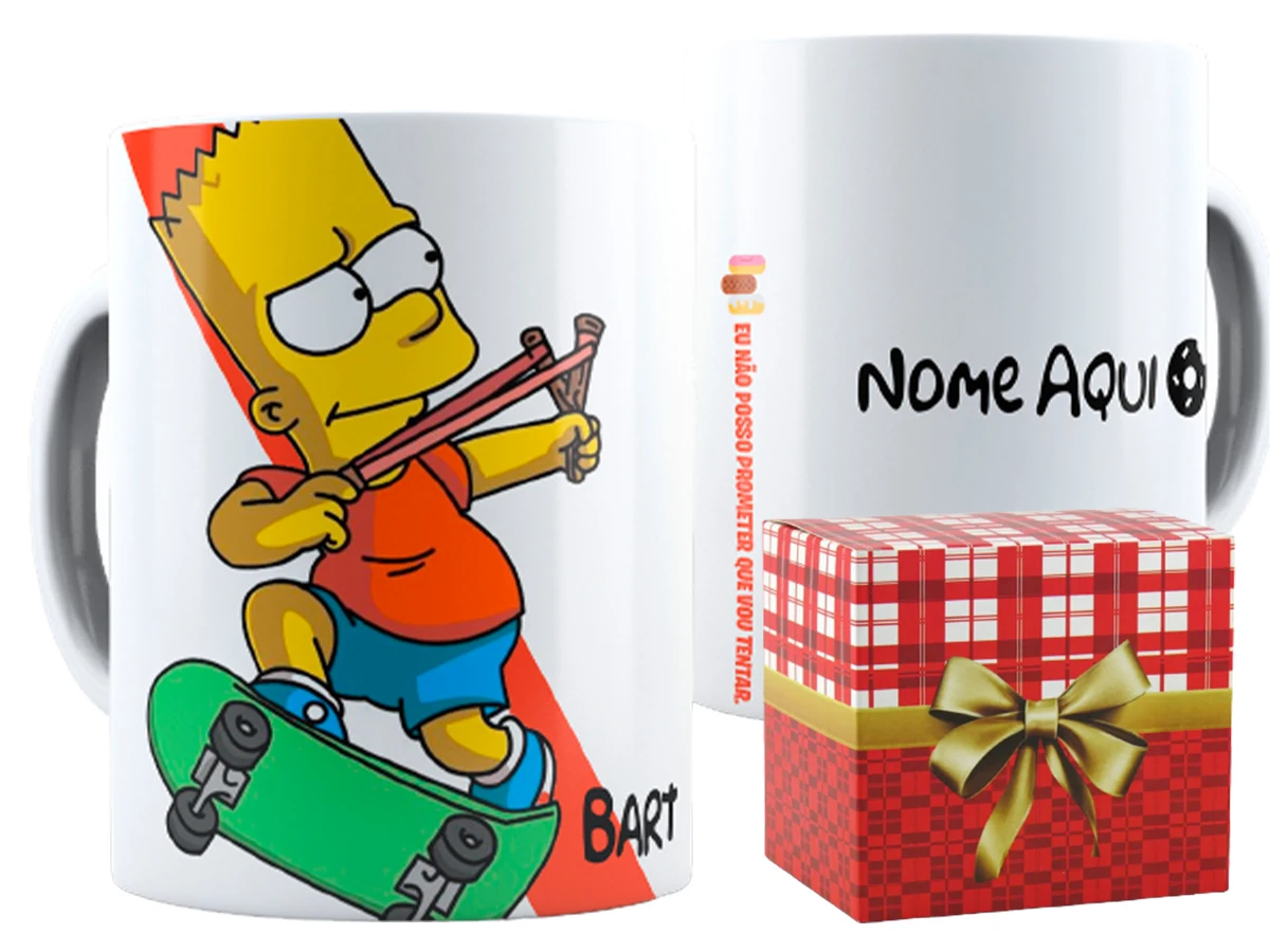 Custom-Bart-Mug-With-Name-Box-Cup-325ML-Super-White-Porcelain-Ceramic ...