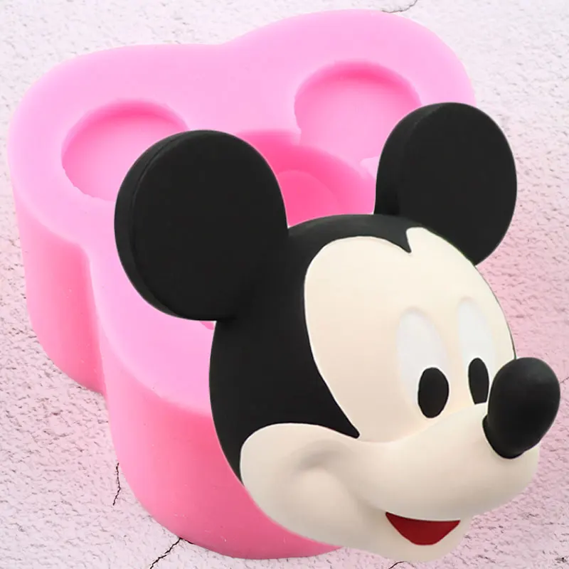 Silicone Mickey Minnie Mouse Mold 1 piece Cartoon Keychain Mold Molding ...