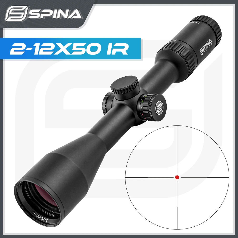 Spina-Optics-2-12x50-IR-Riflescope-Clear-View-Hunting-Rifle-Scope ...