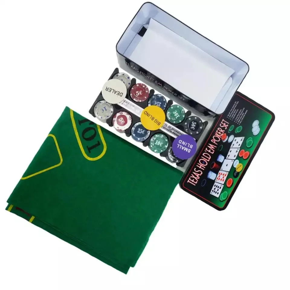 100-Poker-game-200-Poker-card-game-Set-professional-Casino-chip-metal ...