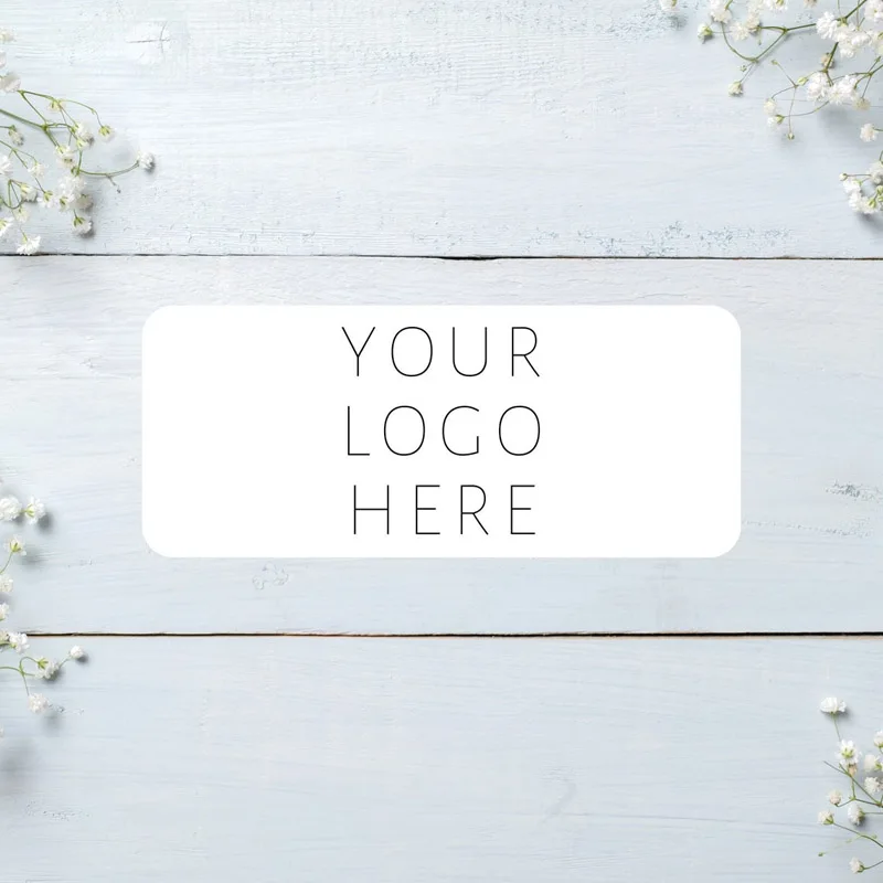 Custom Personalised Rectangle Business Logo Personalised Sticker ...