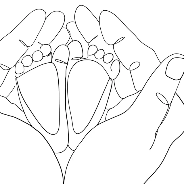 Baby Feet Coloring Page