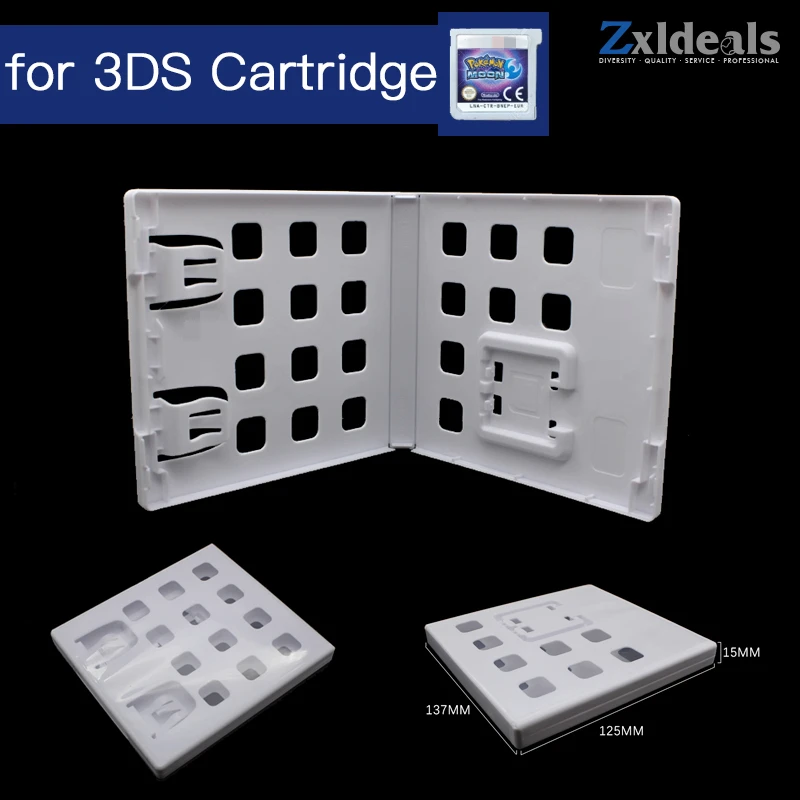 Replacement Case For 3ds Game Cart Spare Cartridge White Game Box With ...
