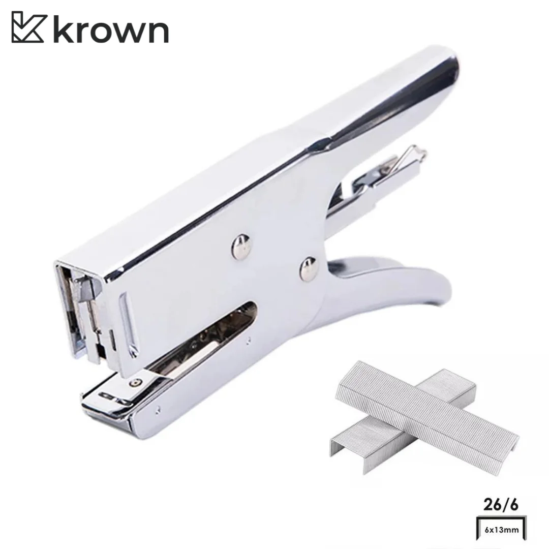 Krown-24/6 Stapler-compatible Plier With 26/6 Staples Office Stationery ...