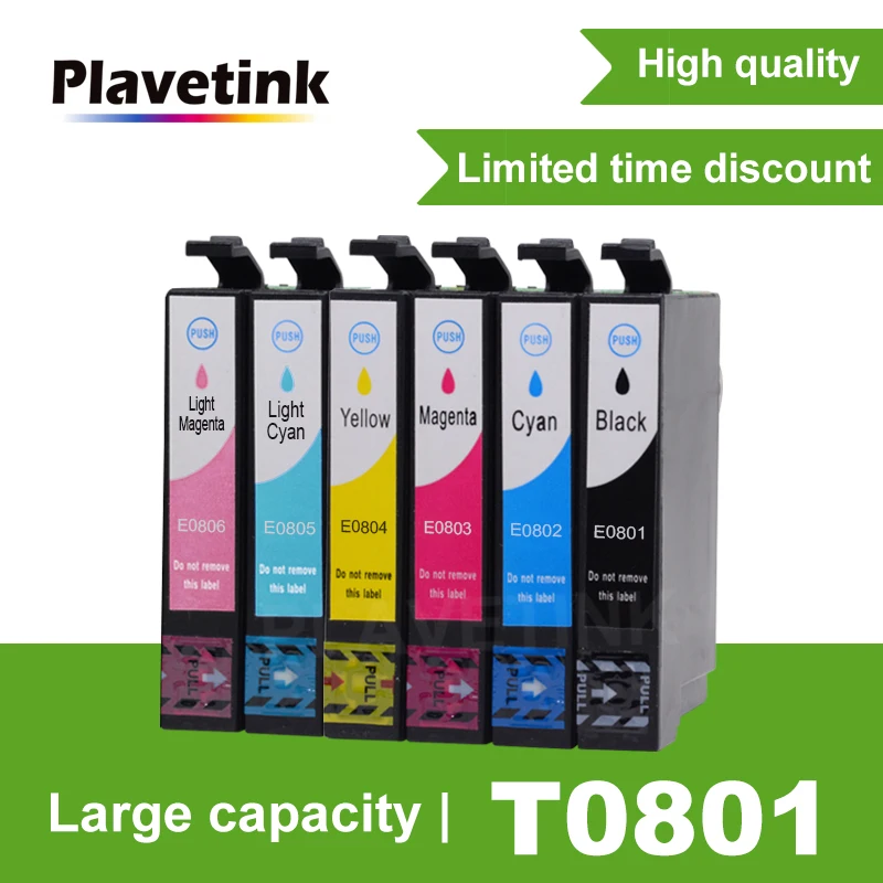 Plavetink T0801 Printer Ink Cartridge Compatible For Epson 730wd 800fw ...