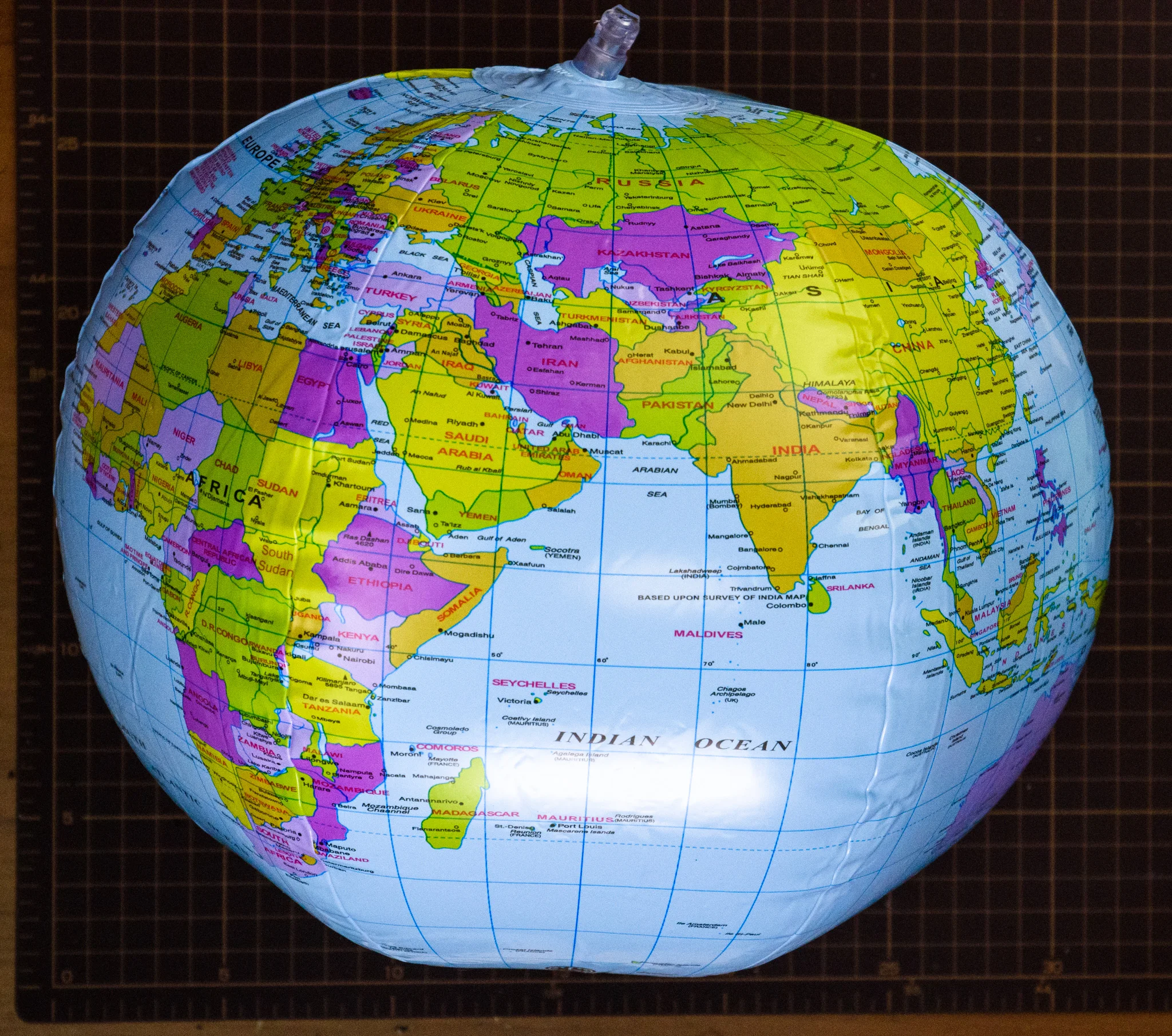 30cm Inflatable Blow Up World Globe Earth Map Ball Educational Planet ...