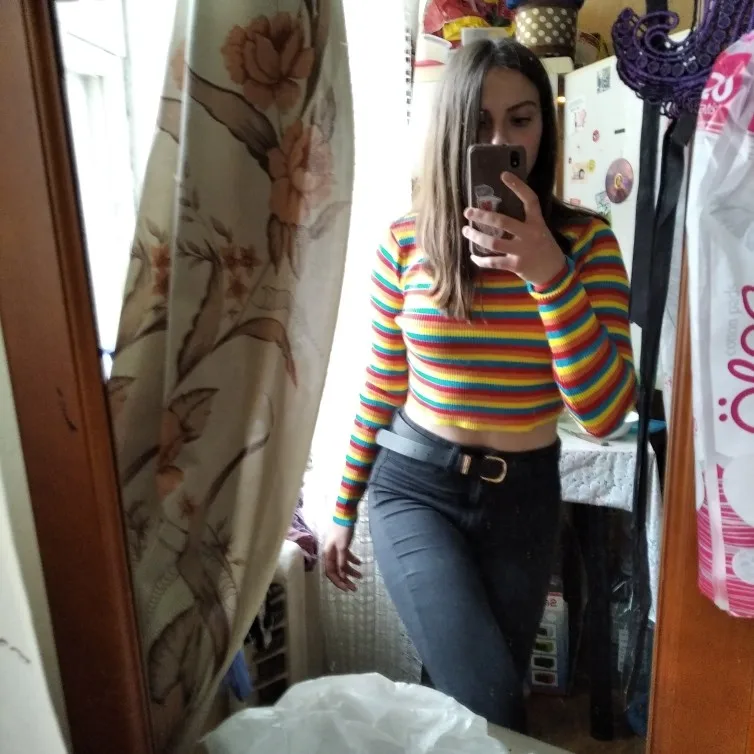 Rainbow Turtleneck Sweater Kinky Cloth