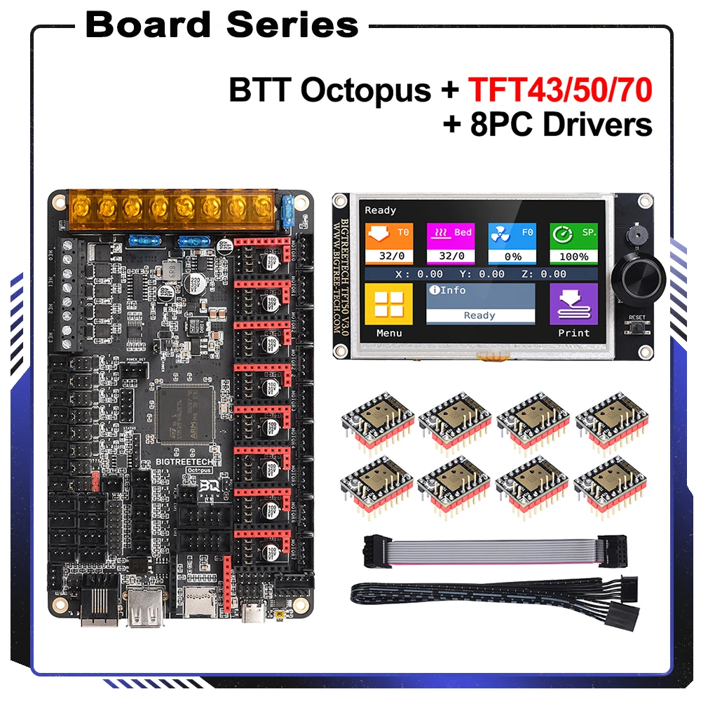 BIGTREETECH Octopus V1.1 + TFT50 V 3,0 TFT43 TFT70 TMC2209 BTT Motherboard 3D Drucker Teile vs ...
