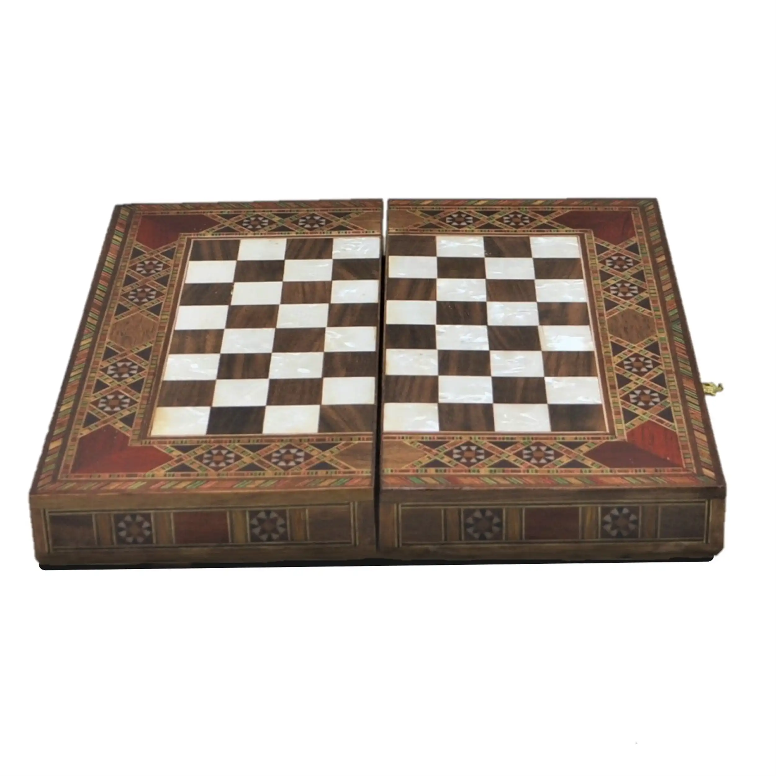 Toys & Games Old chess and backgammon Board Chess and Backgammon Wooden ...