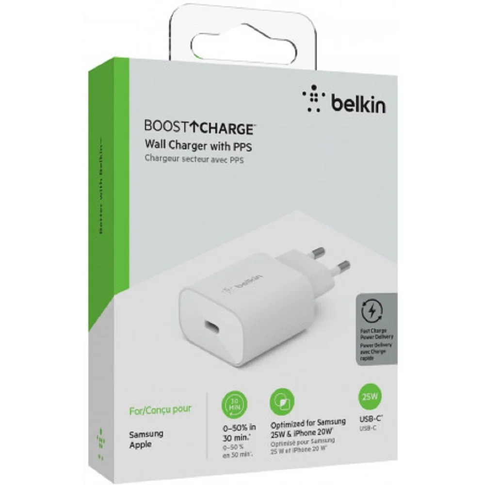 Belkin WCA004vfwH 20W Fast Usb Head with Usb-C Type-c Head