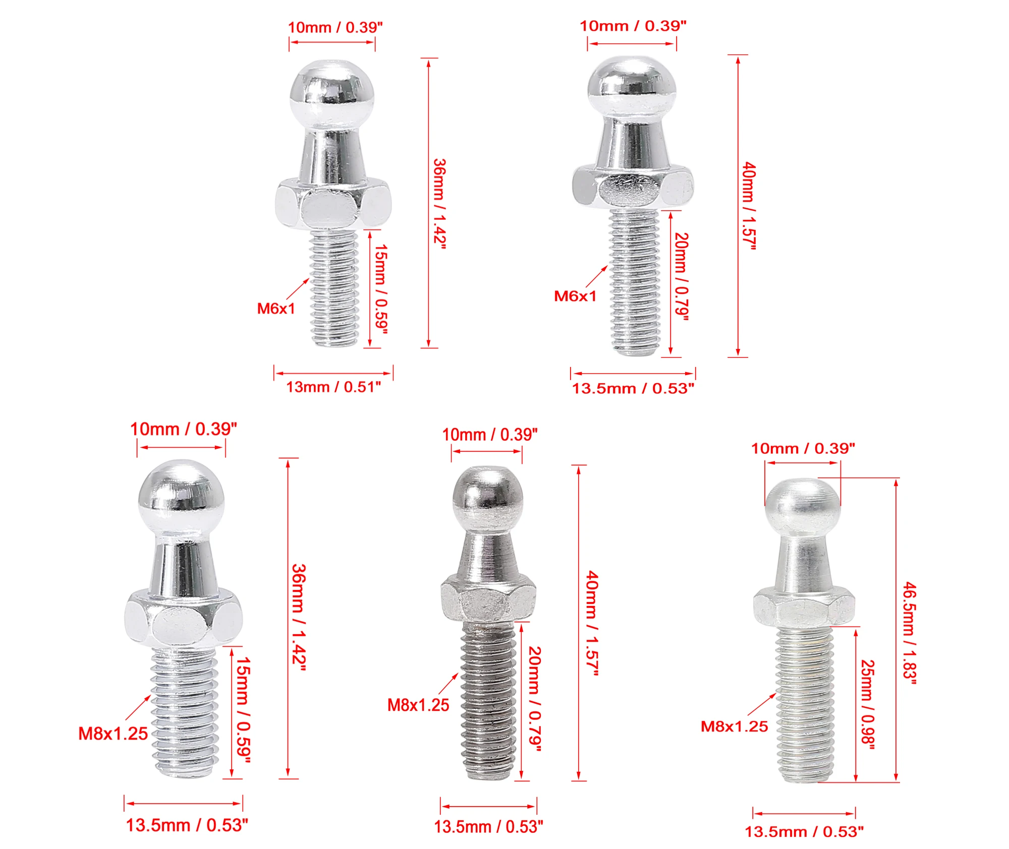 X-Autohaux-10mm-M8x15mm-M8x20mm-M8x25mm-M6x15mm-M6x20mm-Car-Gas-Strut ...