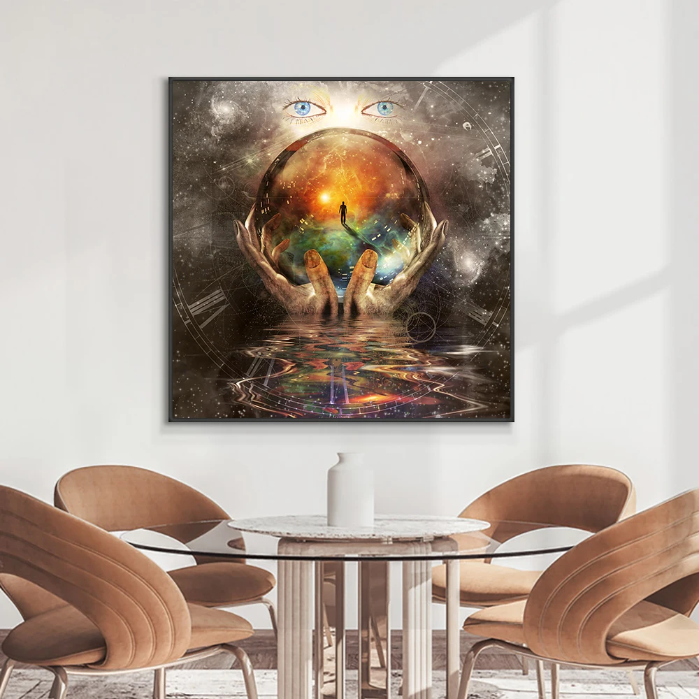 Abstract Crystal Ball Art Painting Printed on Canvas – CanvasPaintArt