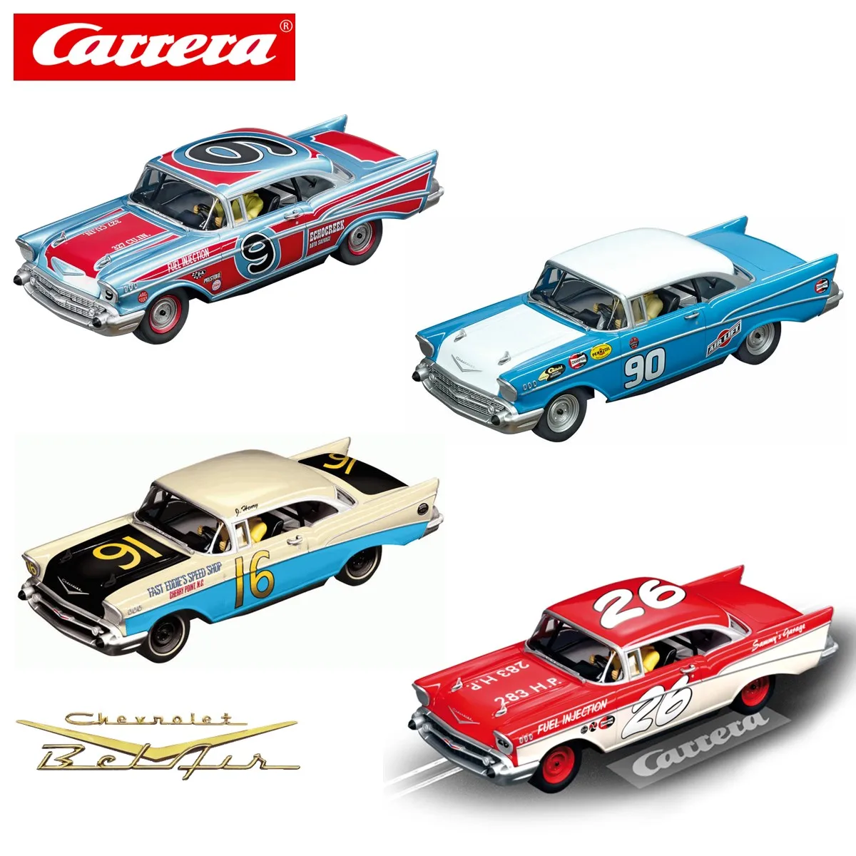 Carrera Slot Car Evo/dig 27376 Chevrolet Bel Air Coupe Race Ii/27489 ...