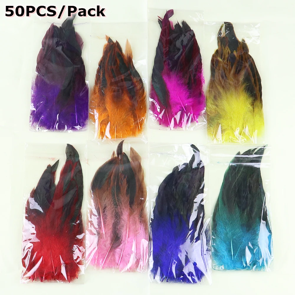 50pcs-Mixing-Pack-Natural-Chicken-Rooster-Feathers-15-20CM-6-8Inch ...