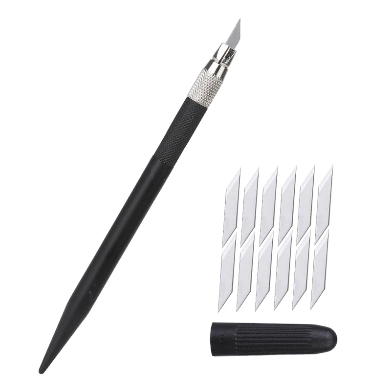 Leather Cutting Knife Pen Knife Leather Tools With 12 Replaceable ...