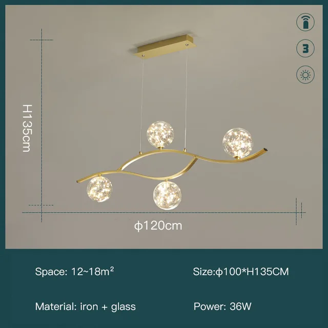 Modern Nordic Star Design LED Chandelier For Dining Room Kitchen Living ...