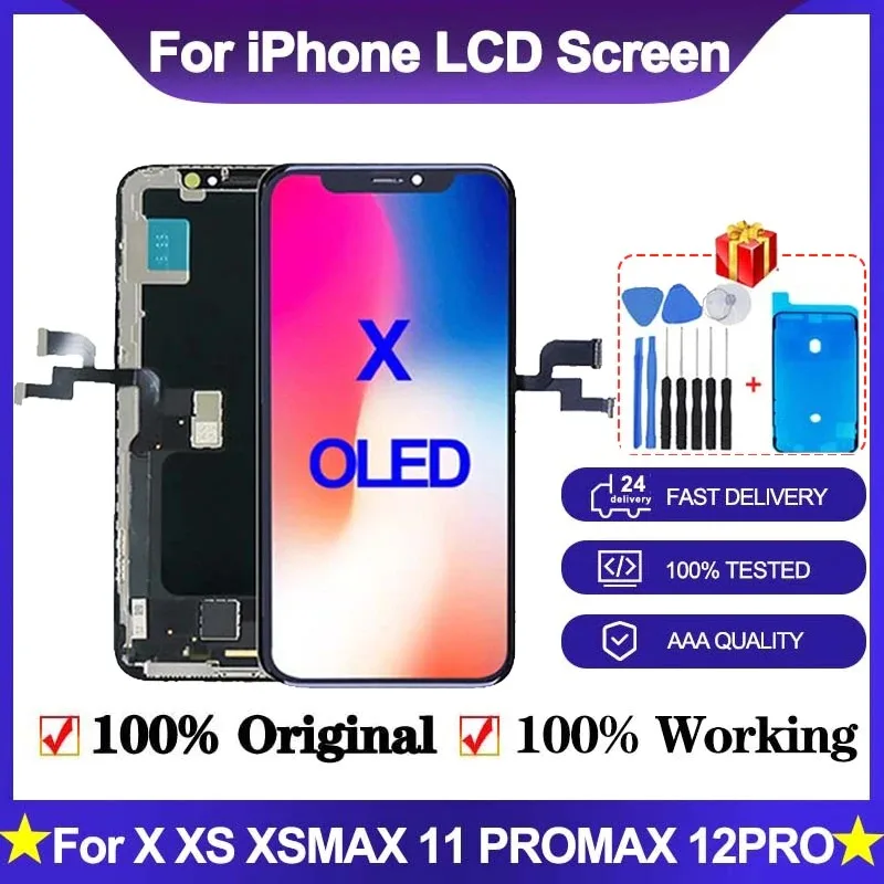 Original GX Soft OLED LCD For iPhone X Pantalla Display Screen ...