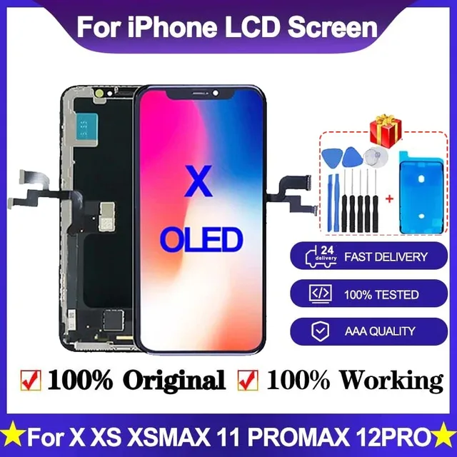 Original GX Soft OLED LCD For iPhone X Pantalla Display Screen ...