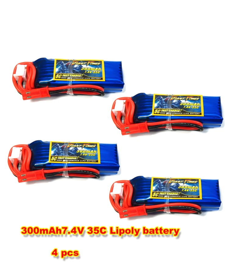 미니 비행기 및 드론용 리폴리 배터리, EMAX BabyHawk 배터리, 마이크로 레이싱 드론 배터리, 300mAh, 7.4V ...