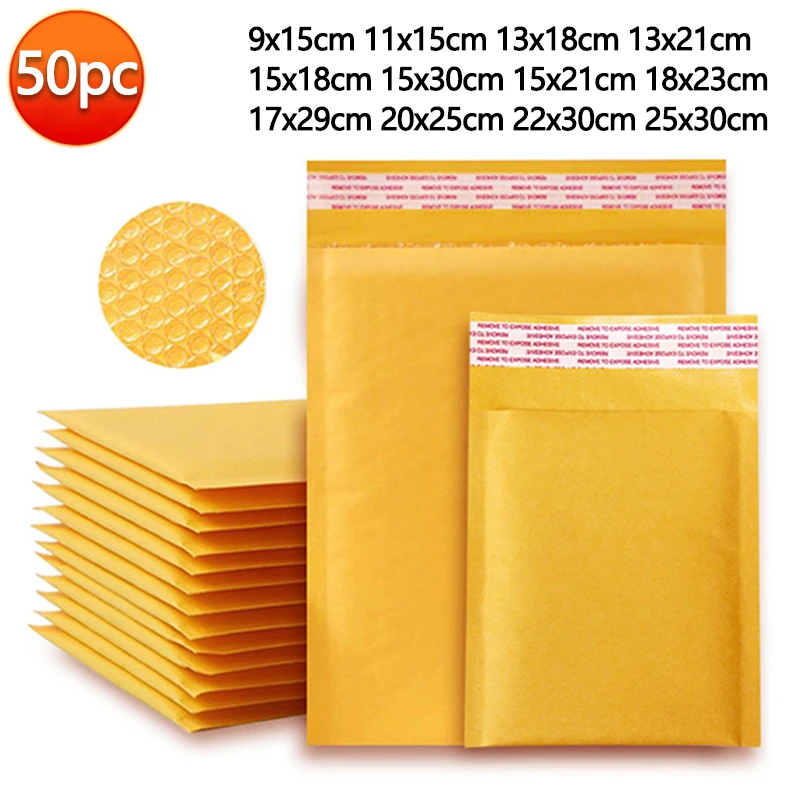 50pcs Poly Bubble Padded Mailing Envelopes For Mailer Gift Packaging ...