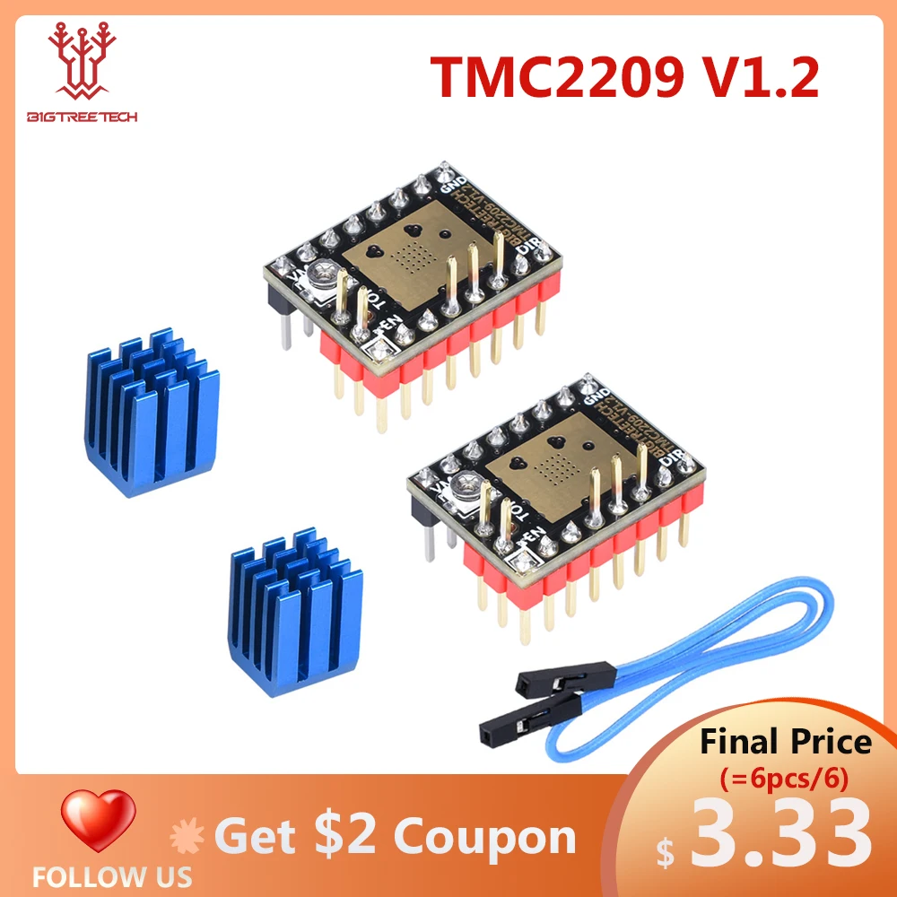 Bigtreetech Tmc2209 V1.2 Stepper Motor Driver Uart Vs Tmc2208 Tmc2130 ...