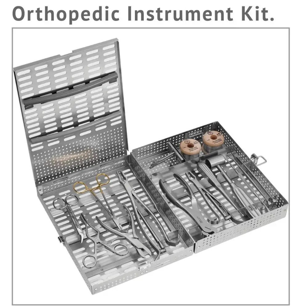 19 Pieces German Veterinary Orthopedic Instrument Kit procedure surgery ...