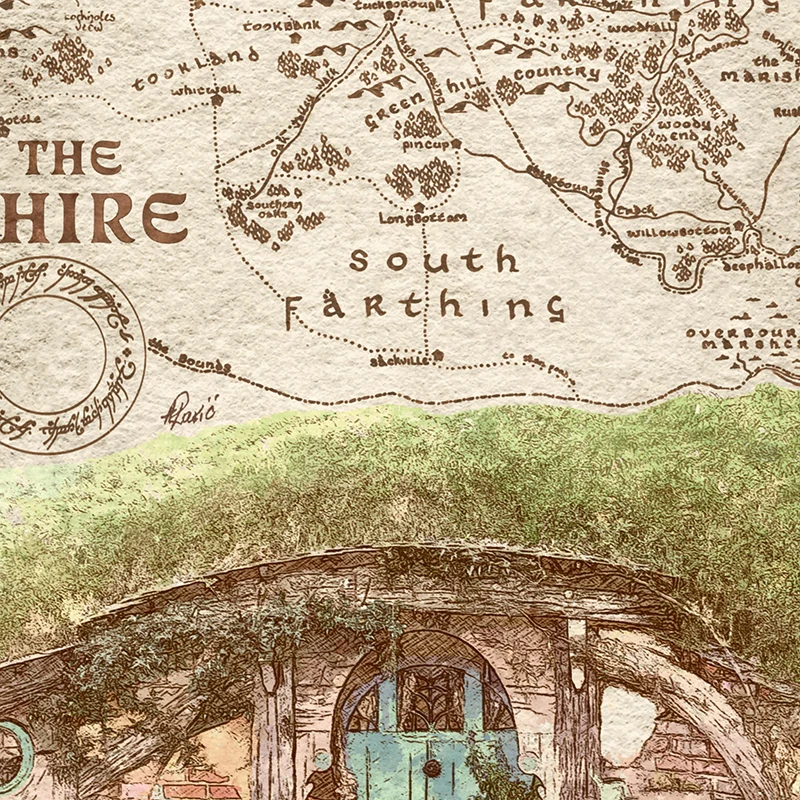 The Hobbit Map Of The Shire