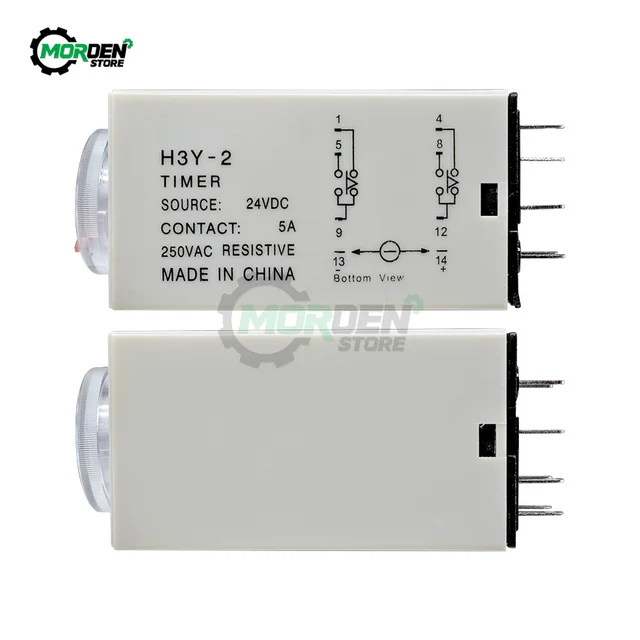 H3Y-2 Ac 110V 220 V Késleltetési Időzítő Idő Relé Kapcsoló Dc 12V 24V 0 ...