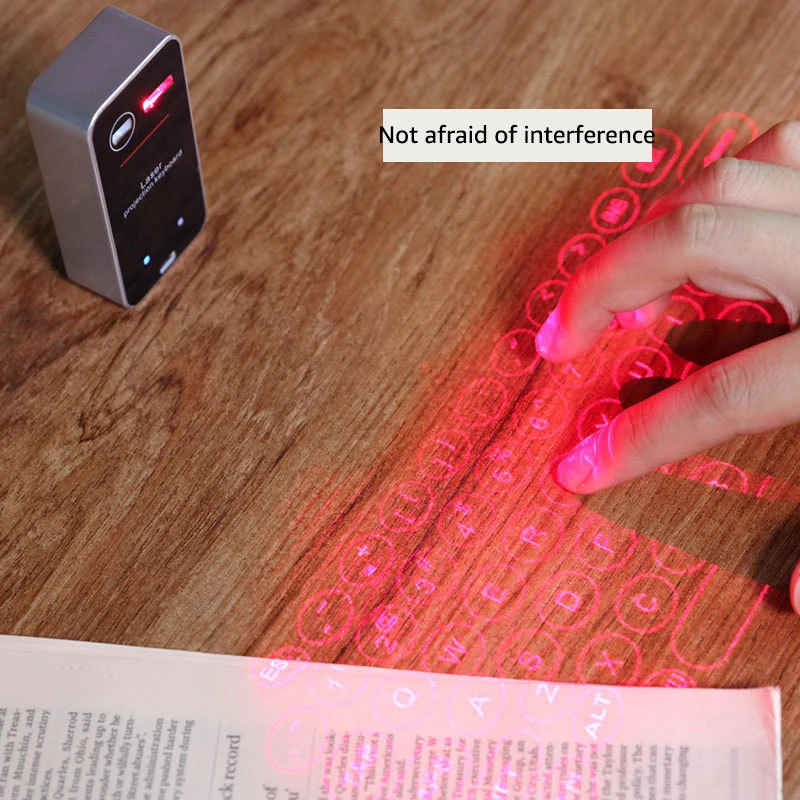 Portable Bluetooth Virtual Laser Keyboard Wireless Projector Keyboard ...