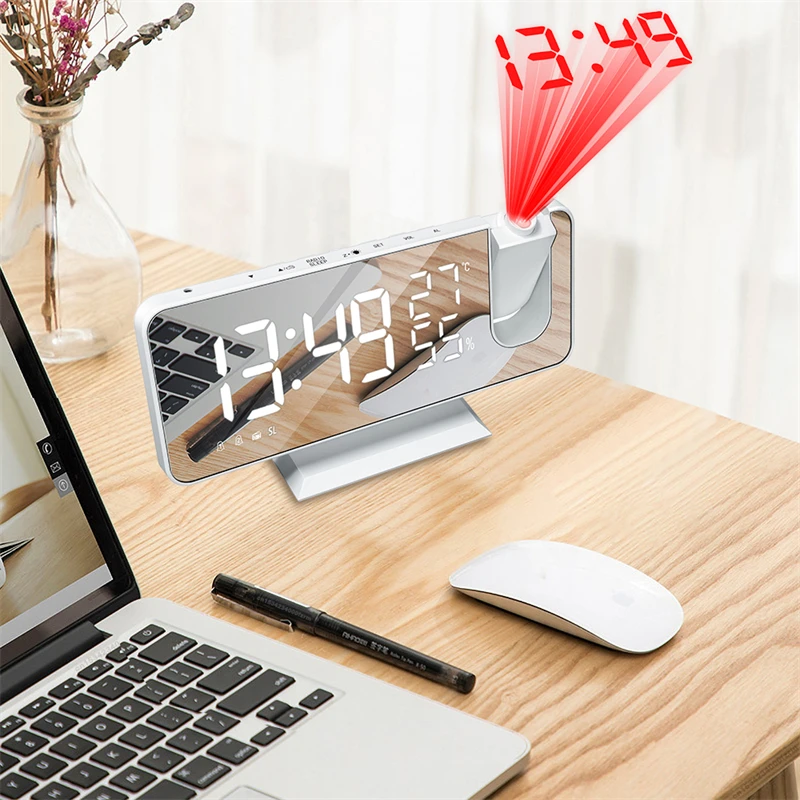 Fm Radio Led Digital Smart Alarm Clock Watch Table Electronic Desktop ...