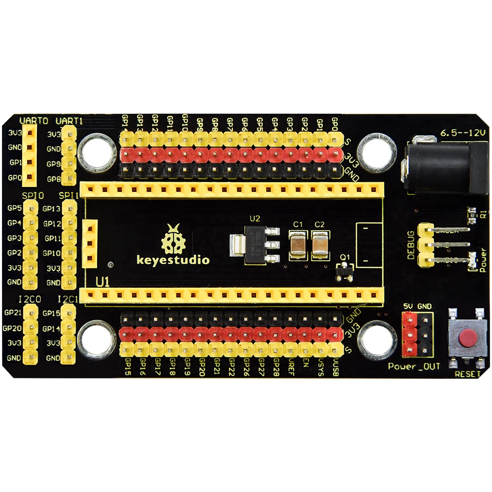 Keyestudio Raspberry Pi Pico IO Shield Expansion Board For Raspberry Pi Pico Development Board ...