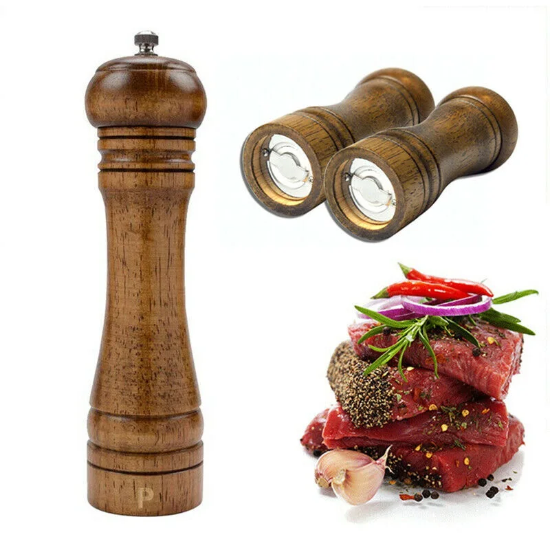 Molinillo de pimienta de madera para cocina, molinillo de especias ...