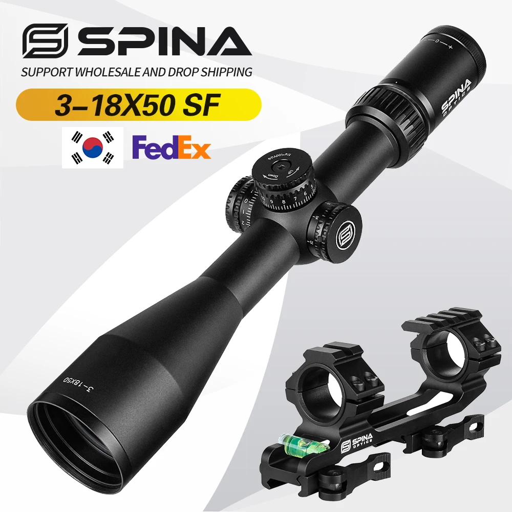 Spina Optics 3-18x50 Sf Rifle Scope Tactical Hunting Riflescope ...