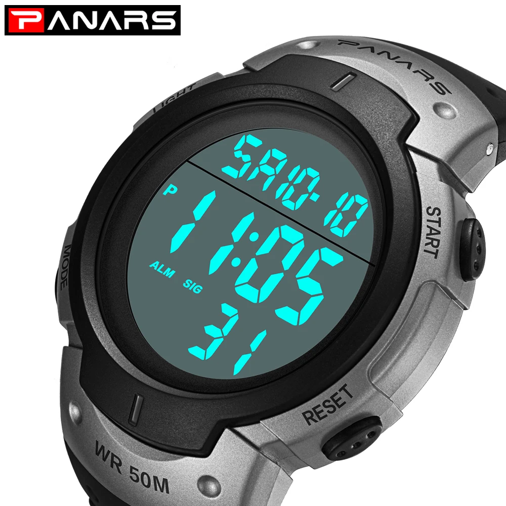 SYNOKE Mens Digital Watches Fashion LED Light Watch Mens 50M Waterproof ...