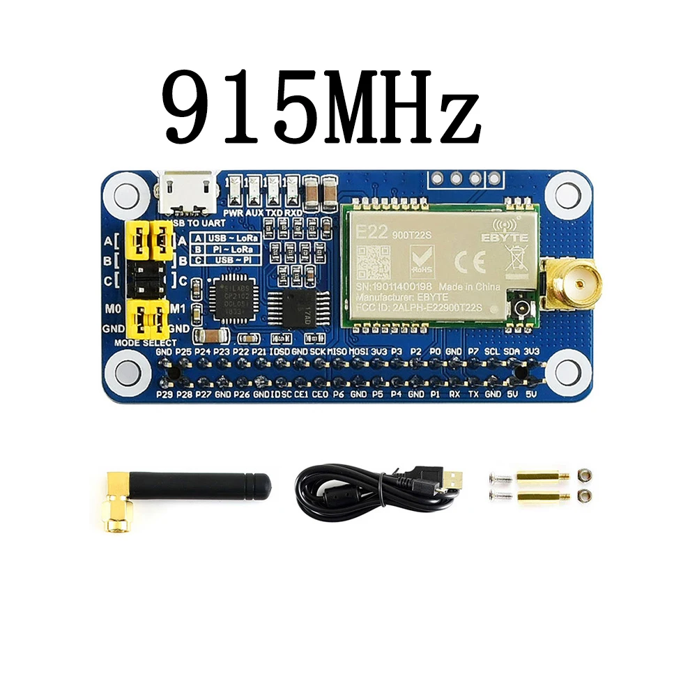 915mhz Lora Wireless Radio Shield Hat Kit For Rpi Raspberry Pi Zero 2 W ...