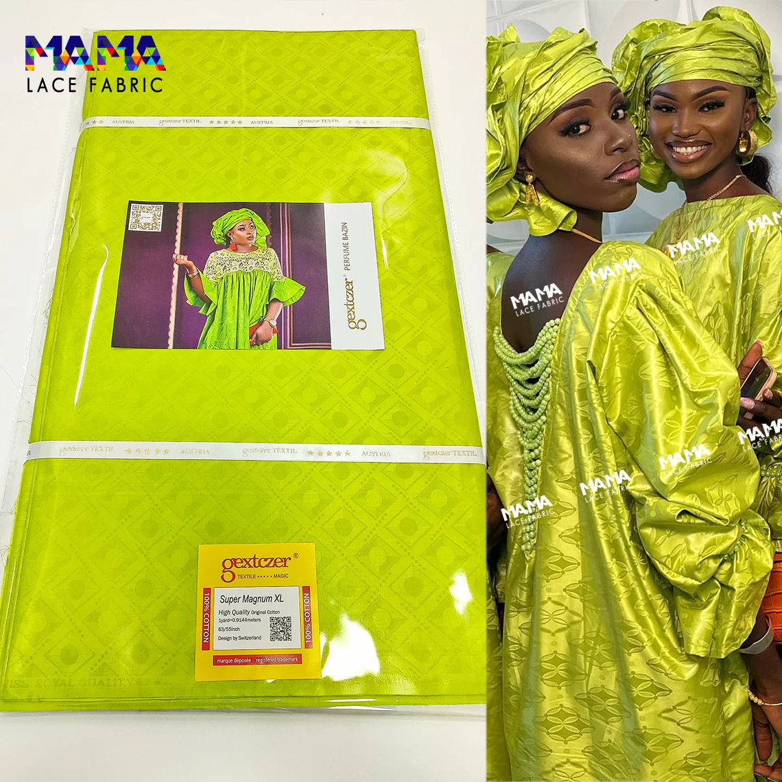 5 Yards Perfumed African Basin Riche 2022 Original Nouveau Basin Tissu ...