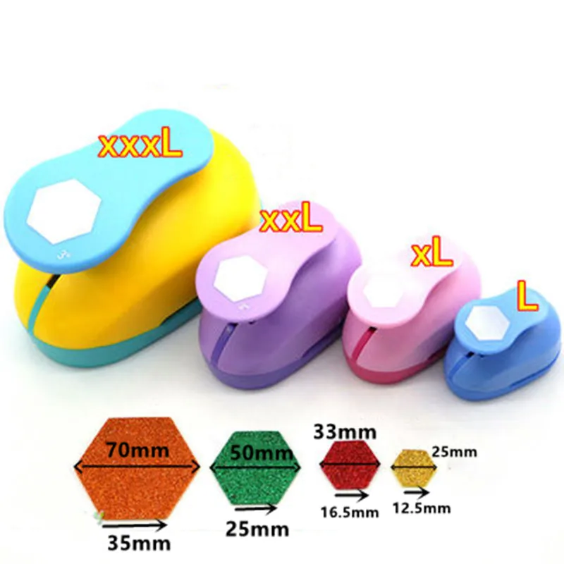 Free Shipping 25mm/33mm/50mm70mm Hexagon Shaped Craft Punch ...