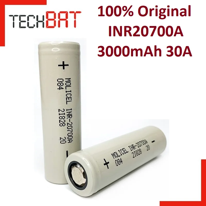Molicel 배터리 INR 20700 a 리튬 이온 3000mAh 30 A, 보호 기능 없음|교체배터리| - AliExpress