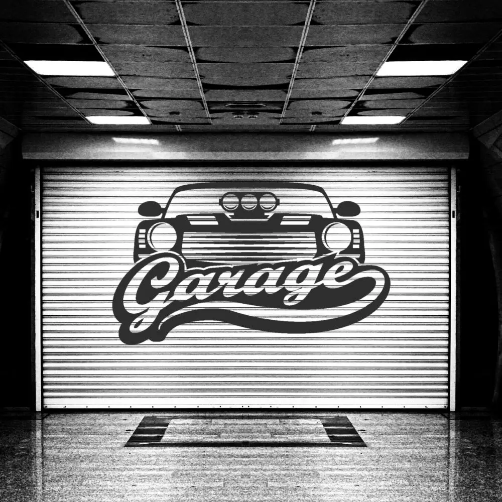 Car-Garage-Vintage-Wall-Sticker-Decal-Artist-Sticker-Garage-Wall-Art ...