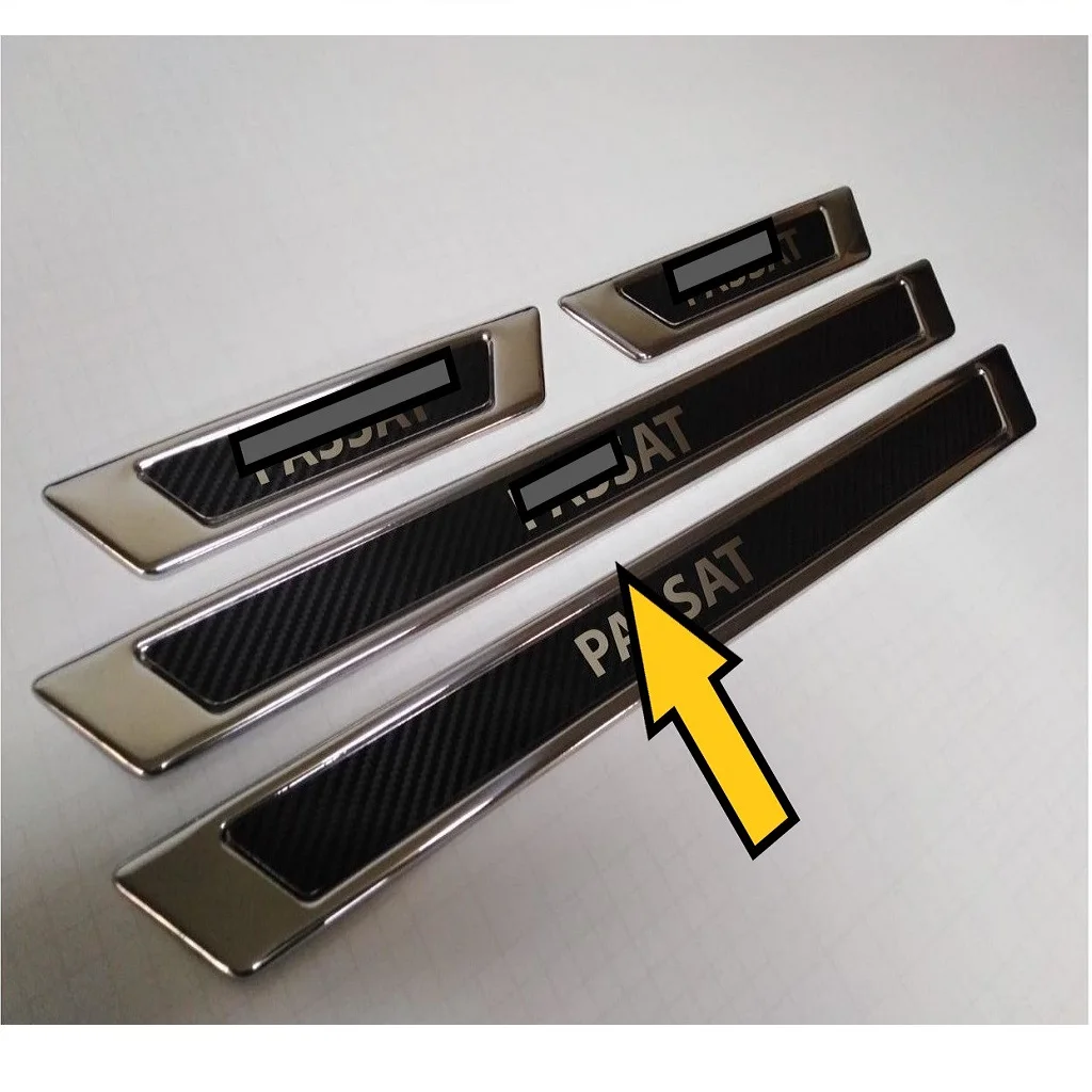 For-VW-Passat-B8-Car-Door-Outside-Sill-Plate-Kits-Scuff-Chrome-Cover ...
