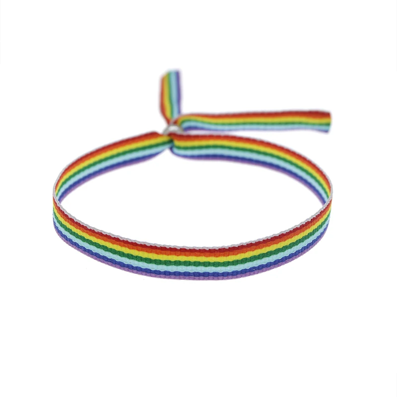 Pulsera de tela arco iris pulsera lgtb pulsera orgullo gay pulsera ...
