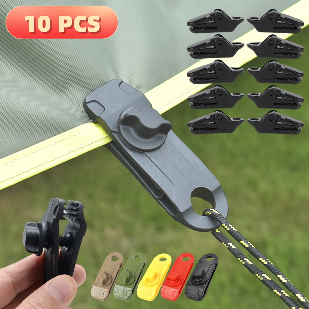 10 PCS/Sets Selling Tents Awning Wind Rope Clamp Awnings Plastic Clip ...