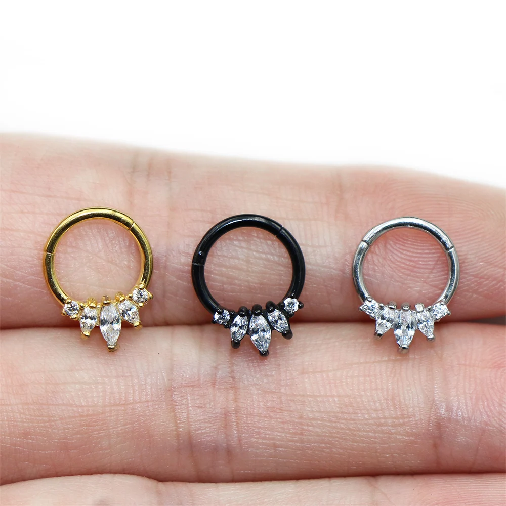 316L-Surgical-Steel-Segment-Nose-Ring-Zircon-Septum-Clicker-Ear ...