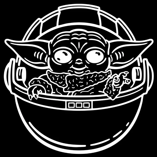 Yoda Black And White