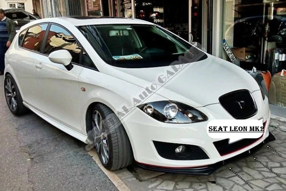 For Seat Leon MK2 Front Bumper Attachment Lip 2005 2012 Piano Glossy ...