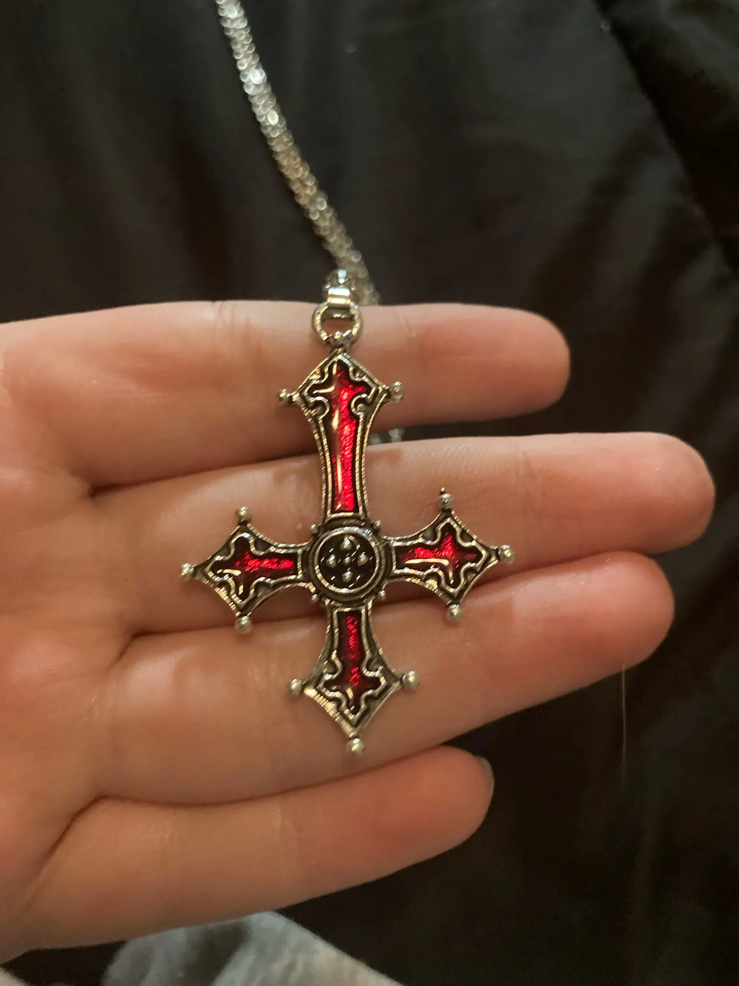 Satanic Cross Necklace